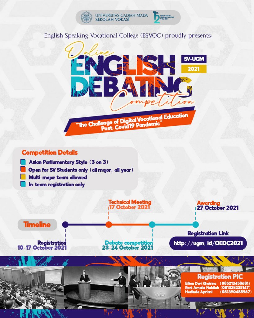 Lomba Debat Bahasa Inggris - Sekolah Vokasi UGM