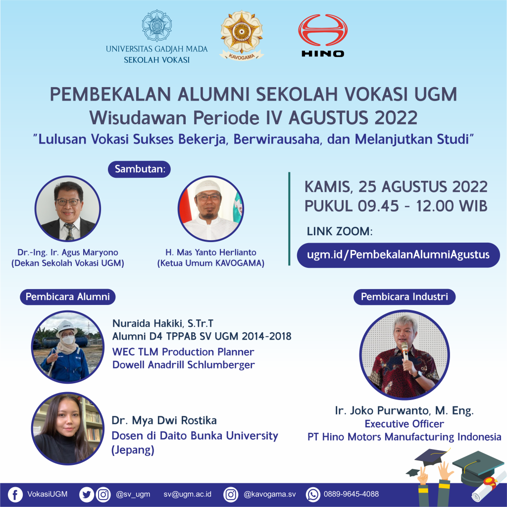 Resmi Diwisuda, Alumni SV UGM Periode IV 2022 dapat Pembekalan terkait Dunia Kerja - Sekolah ...